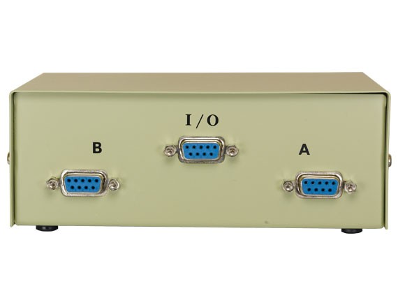 4-way DB9 Manual Data Switch Box, ABCD Female