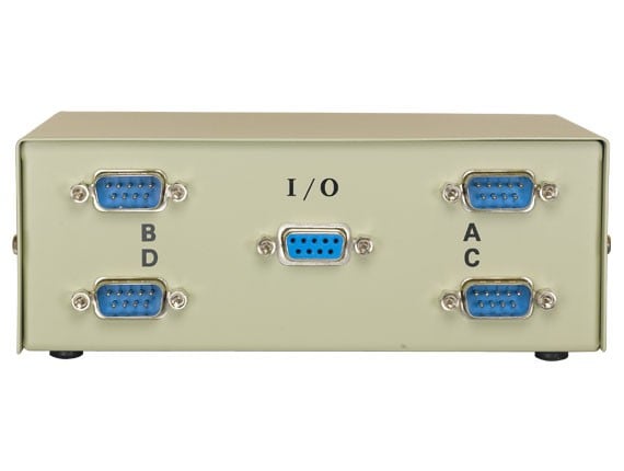 2-way DB9 Manual Data Switch Box, AB Female
