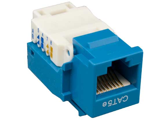 Cat5e RJ45 UTP Tool Less Keystone Jack White Color