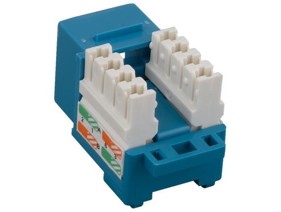 Cat6A RJ45 UTP 110 Type Punch Down Keystone Jack White Color | Keyston