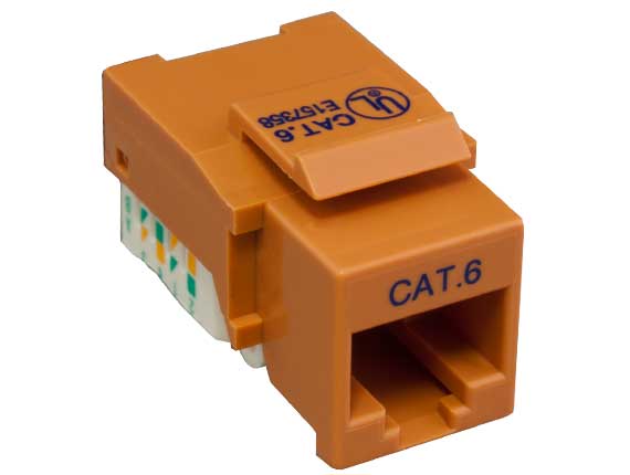 Cat6 RJ45 UTP Too Less Keystone Jack Yellow Color