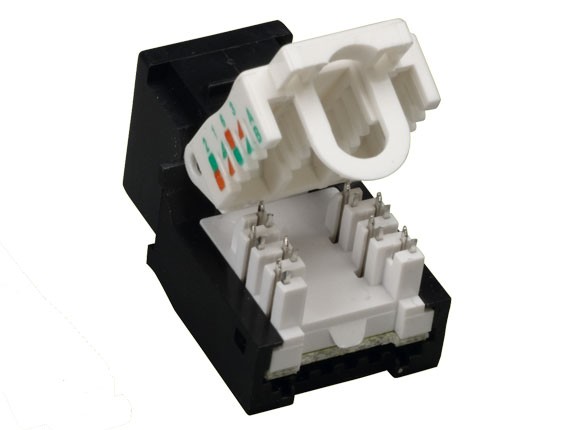 Cat6 RJ45 UTP 110 Type Punch Down Keystone Jack, Black Color