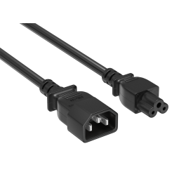 8FT IEC320 C14 to C5 Heavy Duty Power Extension Cord 18AWG 2.5A/250V,