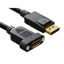 1ft DisplayPort Panel Mount Male to Female DisplayPort Adapter Extensi