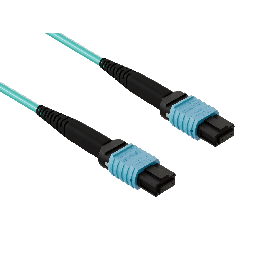 15m OM4 MTP TO MTP 12 Fibers Corning Fiber Trunk Cable Type A Multimod