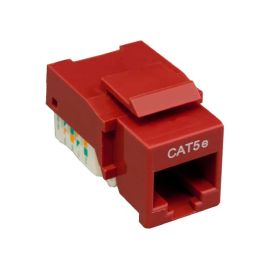 Cat5e RJ45 UTP Tool Less Keystone Jack Red Color