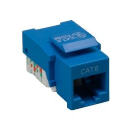 Cat6 RJ45 UTP Tool Less Keystone Jack Blue Color