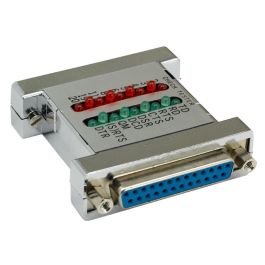 DB25 Male to Female Serial Check Tester with Green and Red LED