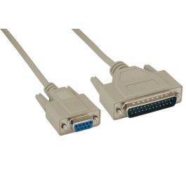 6ft DB9 Female to DB25 Male Null Modem Cable