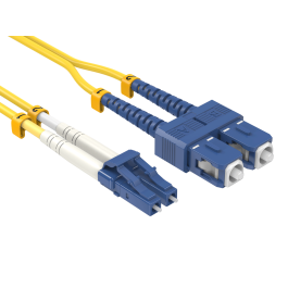 25m OS2 LC to SC UPC Duplex Corning Fiber Optic Cable SingleMode 9/125