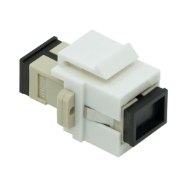 SC to SC Female Simplex SingleMode Fiber Optic Keystone Jack Network