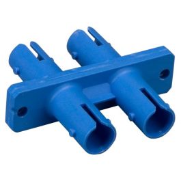 Multimode ST/ST Duplex Fiber Optic Adapter, Plastic Body