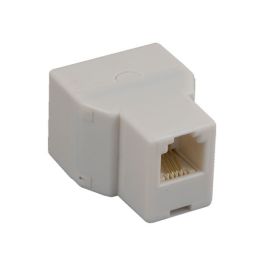 RJ11 One Female to Two Female Modular T-Adapter