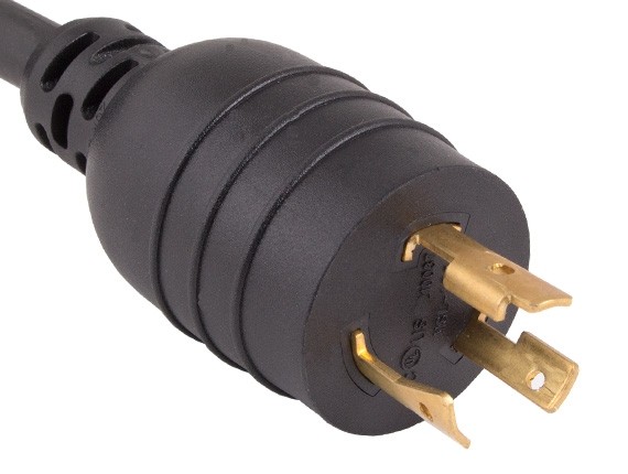 8ft 14 AWG 15A 250V Heavy-Duty Power Cord NEMA L6-20P to IEC 320 C13, Black