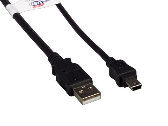 1ft USB2.0 A Male to Mini-B 5-pin Male Cable | usb cable